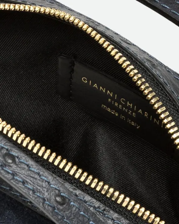 GIANNI CHIARINI Zippered Shoulder Bag - Blue