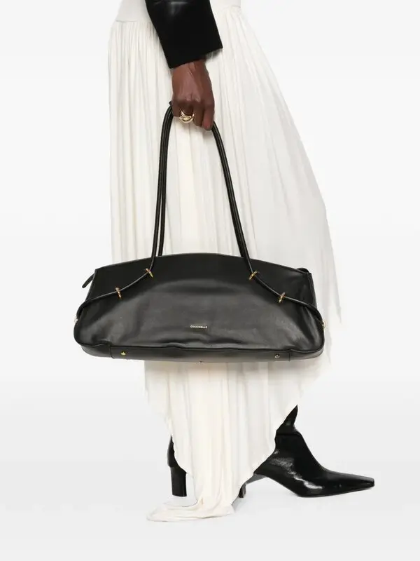 COCCINELLE Logo-print Leather Shoulder Bag