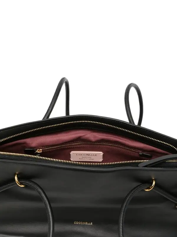 COCCINELLE Logo-print Leather Shoulder Bag