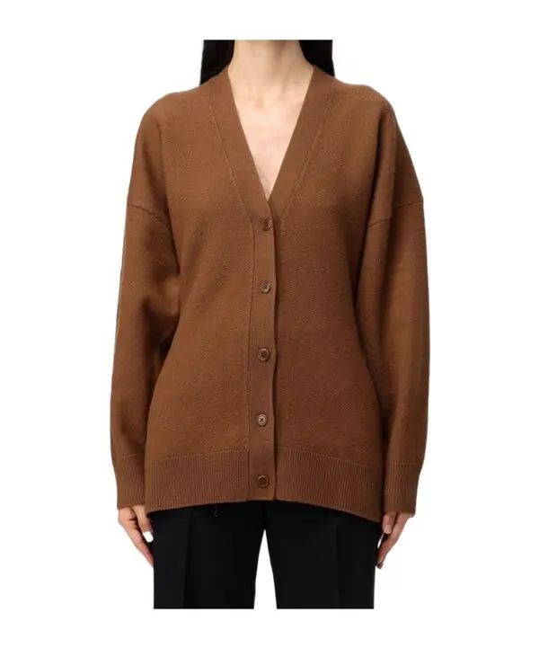 Filippa K Buttoned V-neck Cardigan - Brown