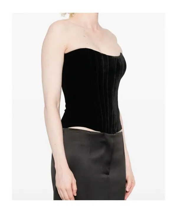 Raquel Diniz Strapless Zip Bustier Top