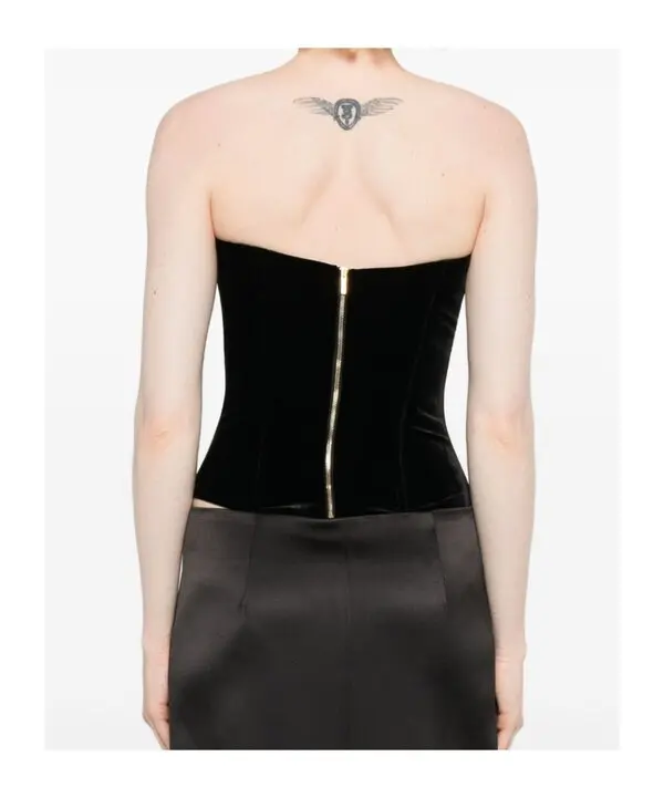 Raquel Diniz Strapless Zip Bustier Top