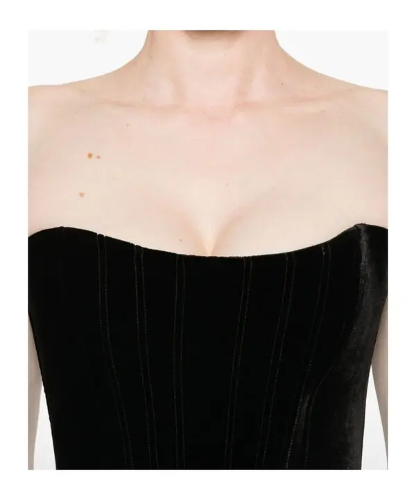 Raquel Diniz Strapless Zip Bustier Top