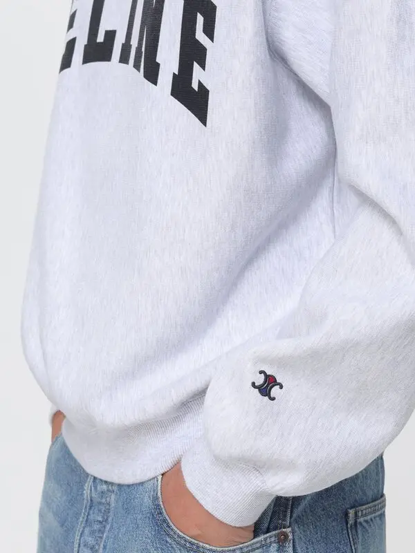 Celine Relaxed Fit Cotton Crewneck Sweatshirt With Contrast Logo