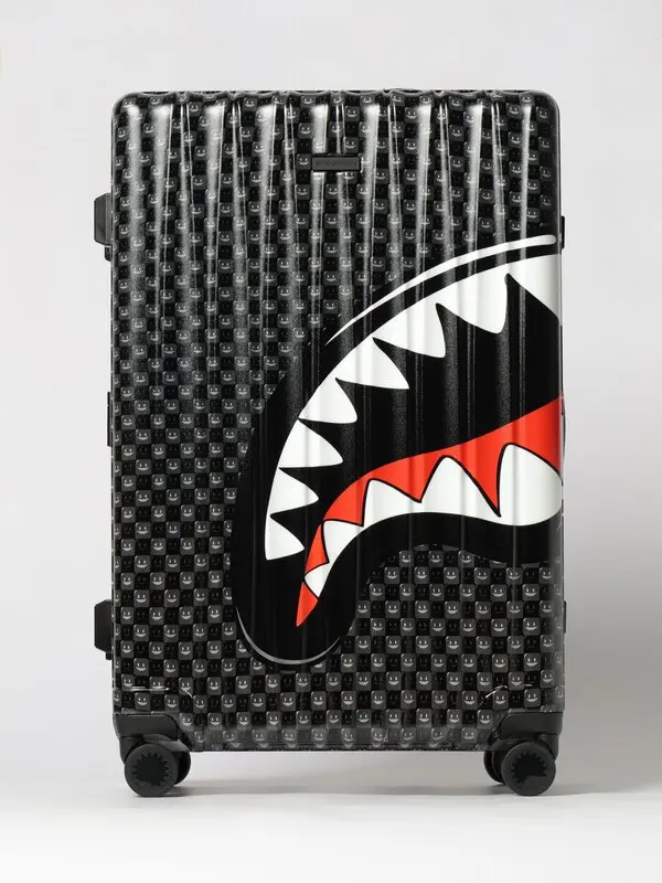 SPRAYGROUND Sharks In Paris Polycarbonate Travel Trolley With Tsa Lock