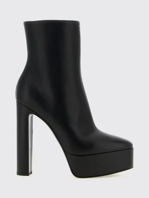 LE SILLA Nara Lambskin Ankle Boots With High Heel And Platform - Black