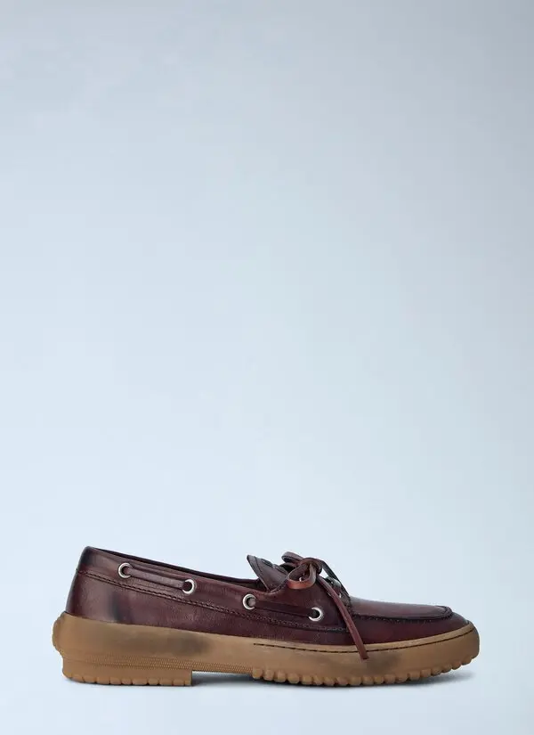Miu Miu Leather Deck Shoes