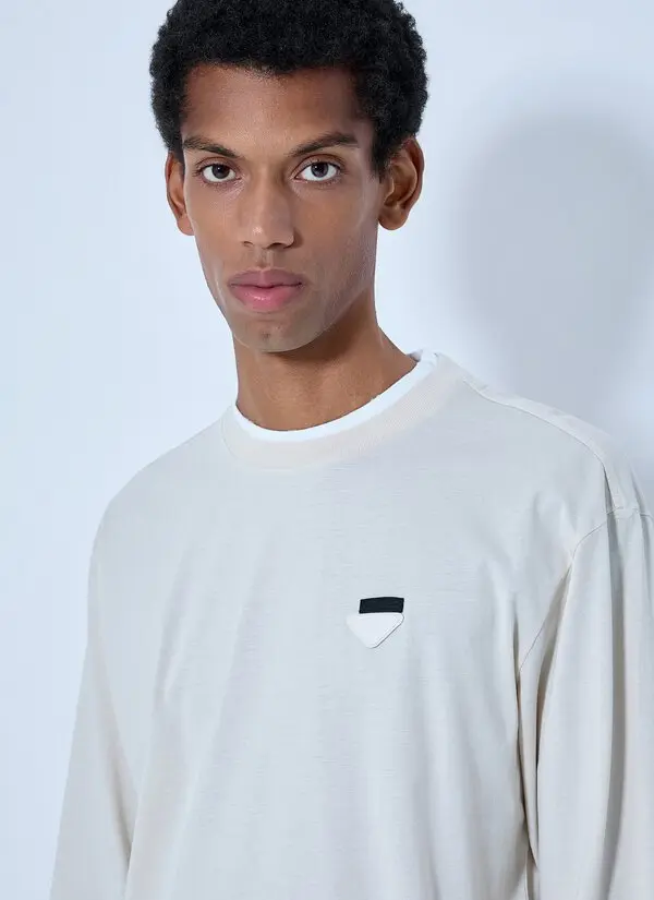 Prada Long- Sleeve Cotton T-shirt