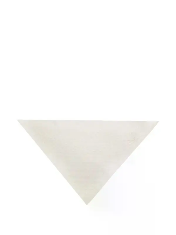 Eric Bompard Sacha Cable-knit Triangle Scarf - Neutrals
