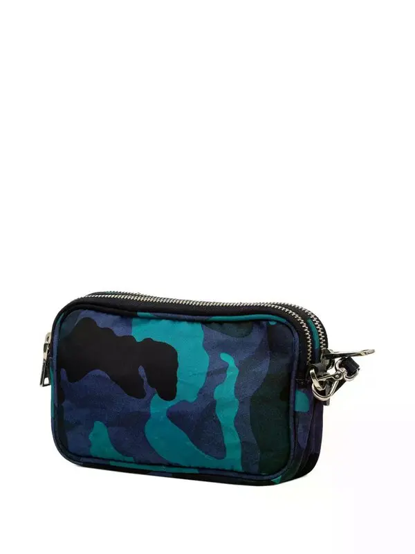 Prada 2000-2013 Mini Tessuto Camouflage Double Zip Camera Bag Crossbody Bag