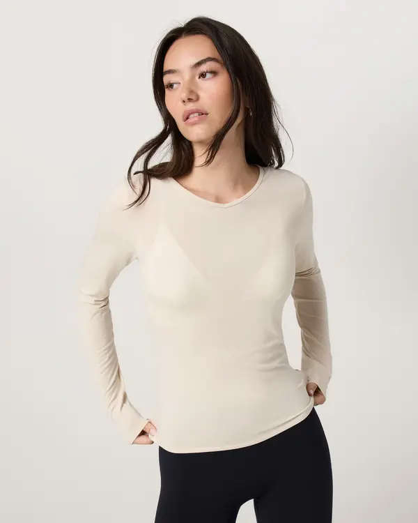 Vuori Long Sleeve Modal Top - Bone