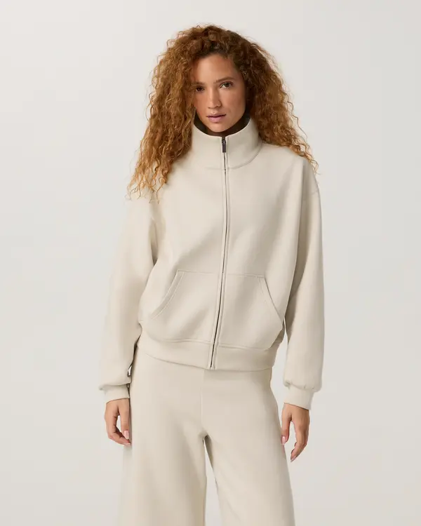 Vuori Galaxy Funnel Neck Full Zip - Bone