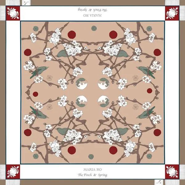 MARIA RO The Finch & Spring. Cocoa. Silk Twill Scarf