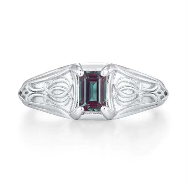 AZURA JEWELRY NEW YORK Elderguard Ring White Gold Vermeil Male - Silver