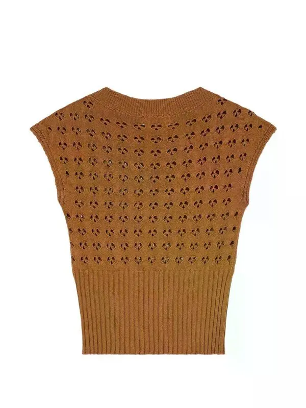 RETORI Openwork-knit Top - Brown