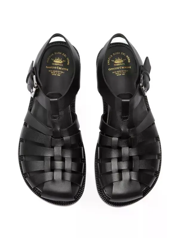 Officine Creative Emerald Cage-style Leather Sandals