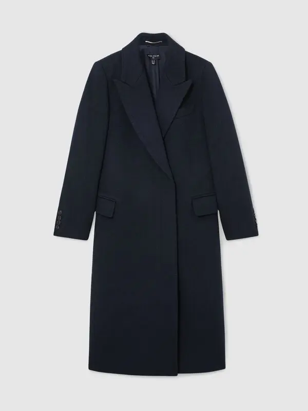 ATELIER Wool-blend Double-breasted Long Coat