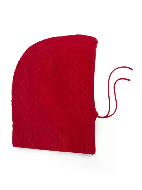 Eric Bompard Cable-knit Cashmere Balaclava