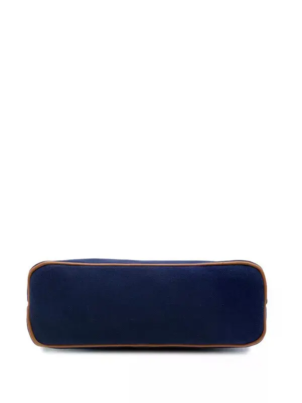 Hermès 2000-2020 Bicolor Toile Bolide Trousse De Voyage Pouch Pm Vanity Bag