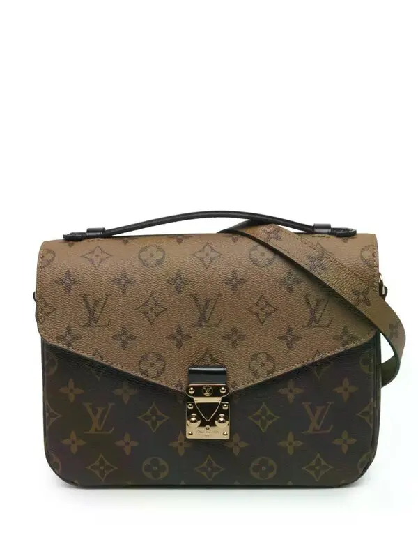 LOUIS VUITTON 2010-2026 Monogram Reverse Pochette Metis Satchel - Brown