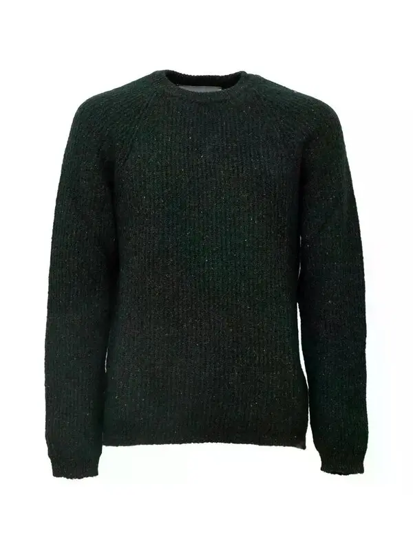 AMARANTO Flecked Ribbed-knit Sweater