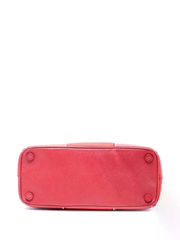 Prada 2010-2026 Medium Tessuto And Saffiano Stitch Galleria Double Zip Satchel