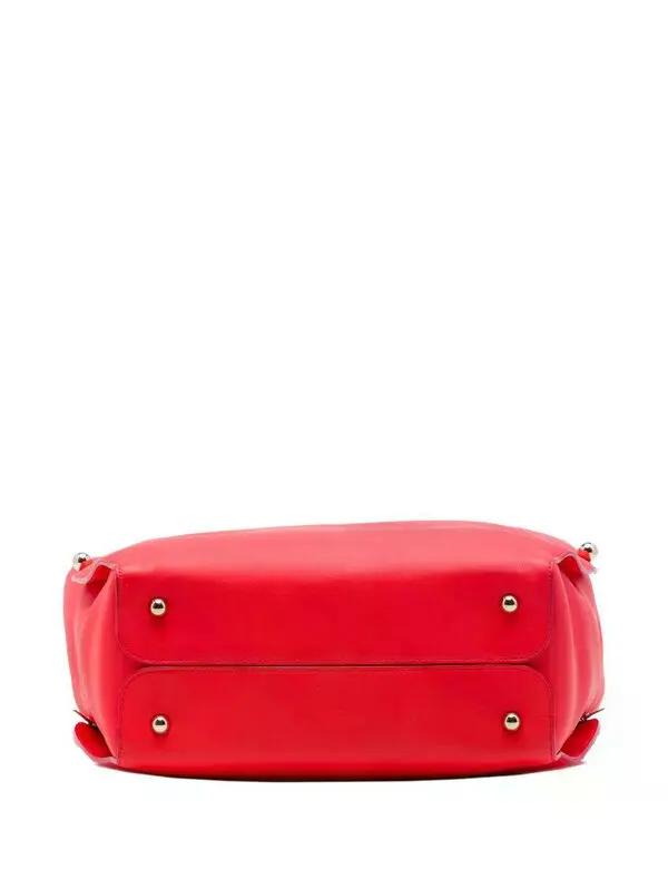 Dior 2013 Medium Smooth Calfskin Diorbar Tote Bag - Red
