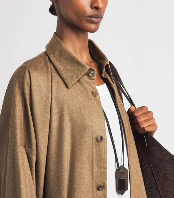 Eskandar Wool-blend Midi Shirt Dress