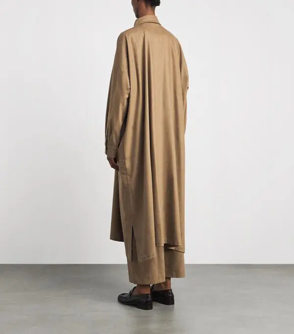 Eskandar Wool-blend Midi Shirt Dress