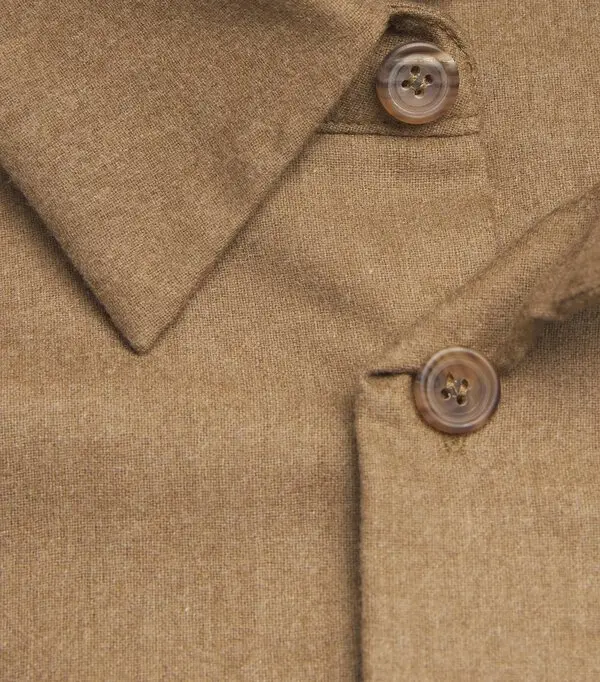 Eskandar Wool-blend Midi Shirt Dress
