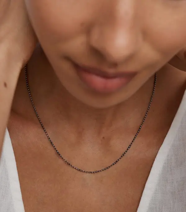Monica Vinader Sterling Diamond-cut Rolo Chain