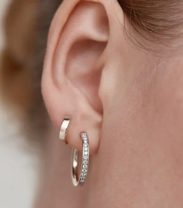 Monica Vinader Sterling Huggie Earrings