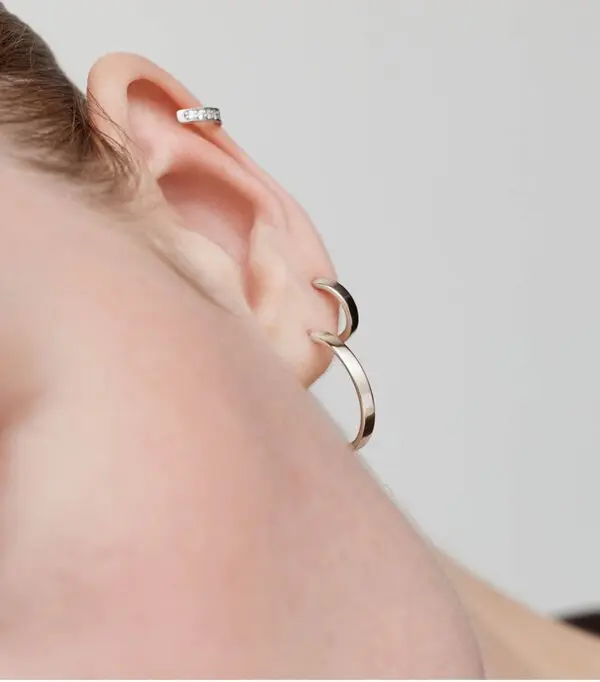 Monica Vinader Sterling Huggie Earrings
