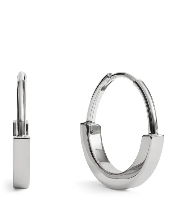Monica Vinader Small Sterling Linear Hoop Earrings