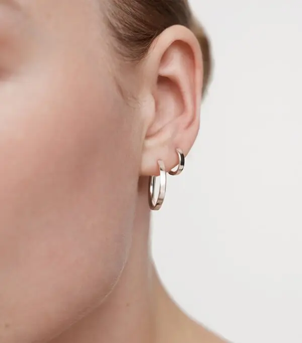 Monica Vinader Small Sterling Hoop Earrings