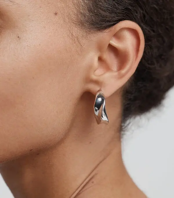 Monica Vinader Medium Sterling Nomade Hoop Earrings