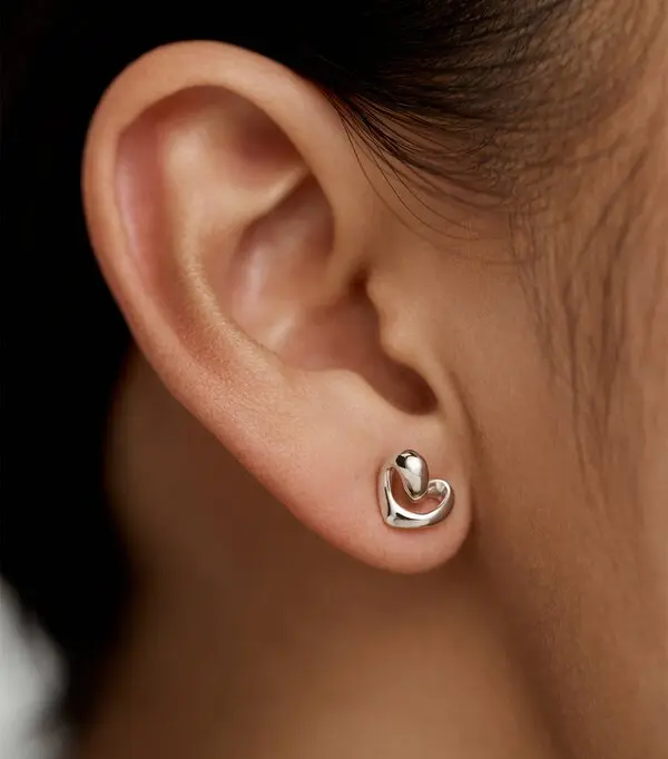 Monica Vinader Sterling Infinity Hearts Studs