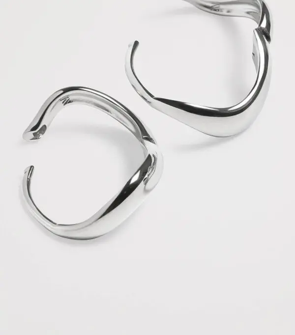 Monica Vinader Sterling Swirl Huggie Earrings