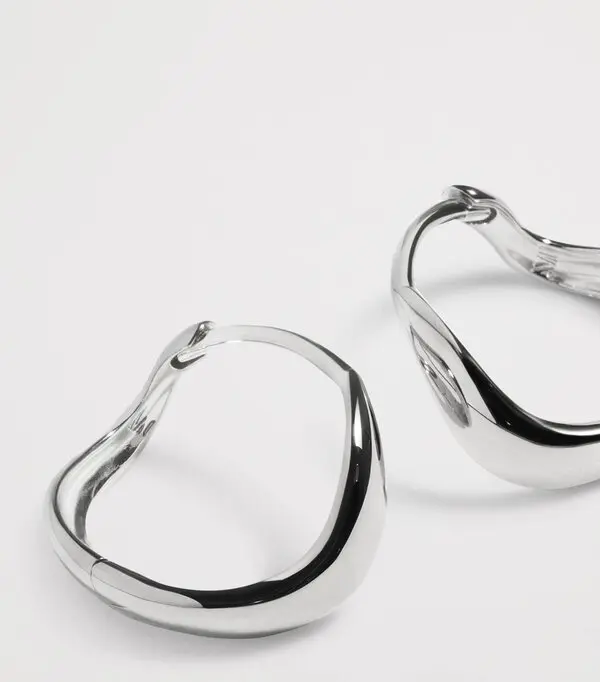 Monica Vinader Sterling Swirl Huggie Earrings