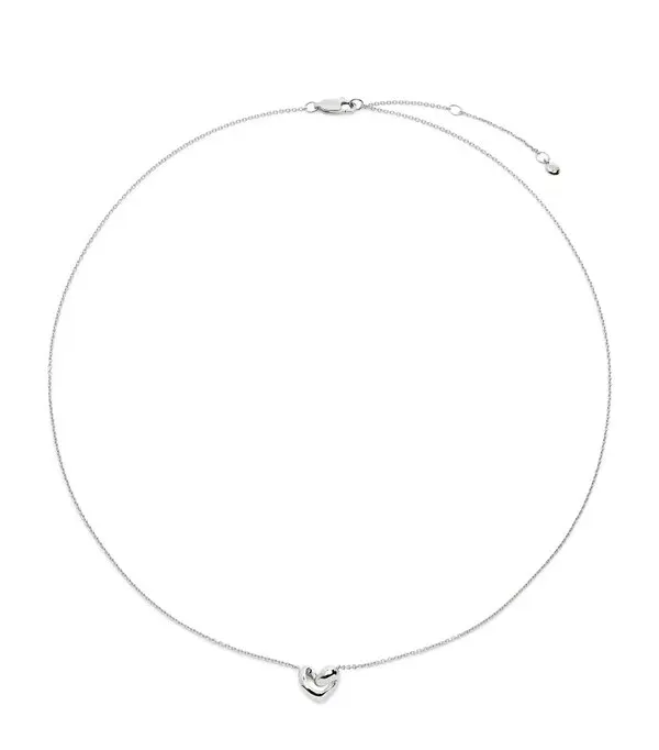 Monica Vinader Sterling Small Infinity Heart Necklace - Silver