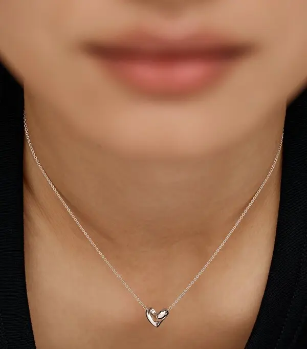 Monica Vinader Sterling Small Infinity Heart Necklace