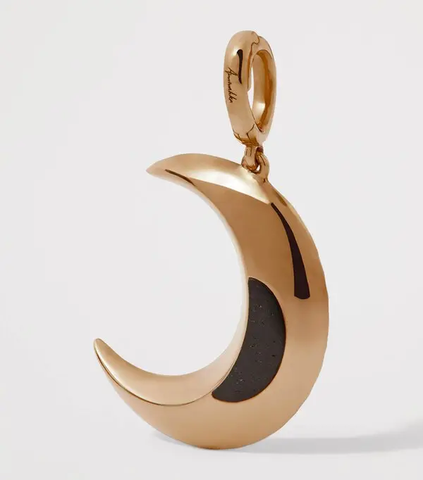 Annoushka Yellow Diamond And Ebony Touch Wood Crescent Moon Charm