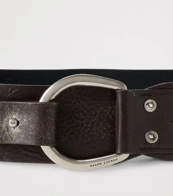 Ralph Lauren Leather Wide Buckle Belt