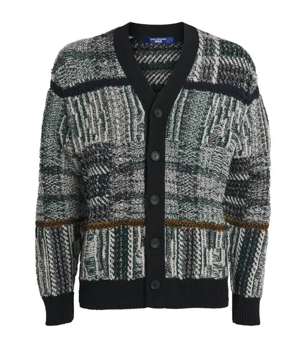 Junya Watanabe Wool-cotton Textured-knit Cardigan