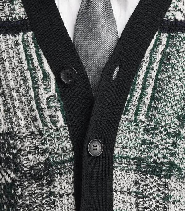 Junya Watanabe Wool-cotton Textured-knit Cardigan