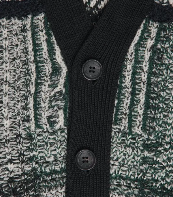 Junya Watanabe Wool-cotton Textured-knit Cardigan