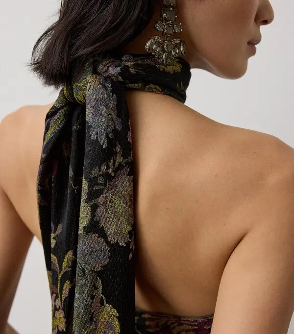 Ralph Lauren Mulberry Silk Floral Top