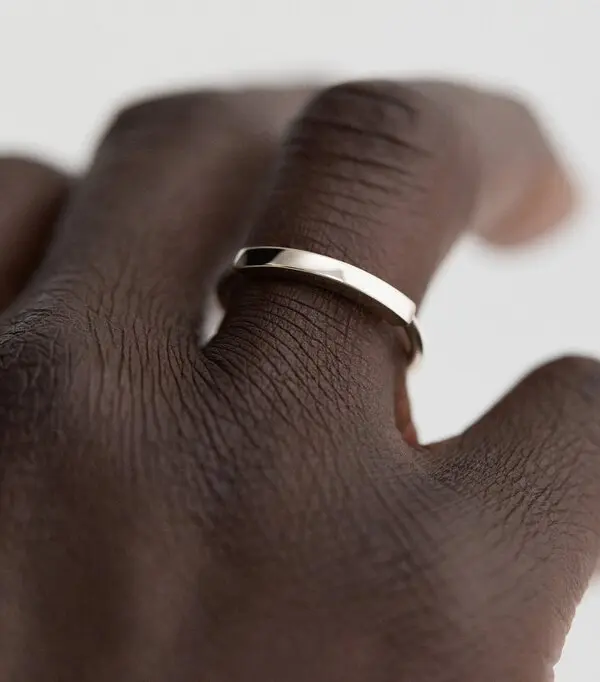 Monica Vinader Sterling Linear Stacking Ring