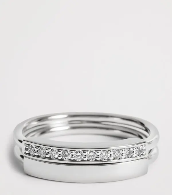Monica Vinader Sterling Linear Stacking Ring