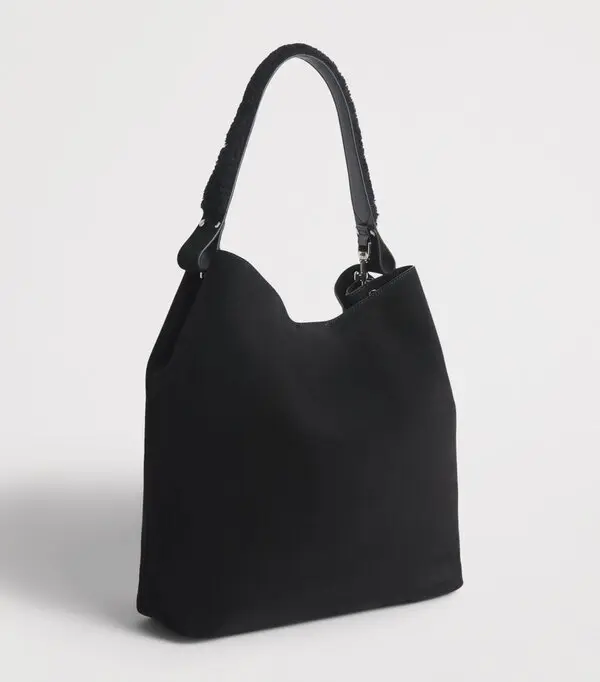 VIVIENNE WESTWOOD Large Suede Lottie Shoulder Bag
